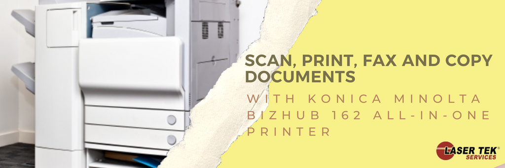 Scan, Print, Fax And Copy Documents With Konica Minolta Bizhub 162 All ...
